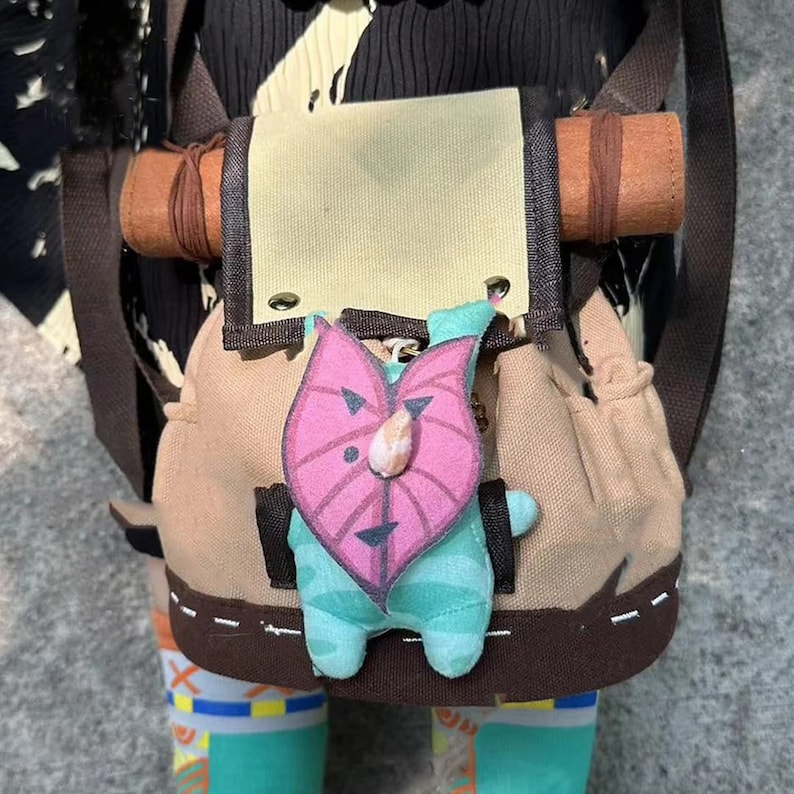 Zelda Korok Backpack Plush With Sound Replaceable Leaves Wearable ...