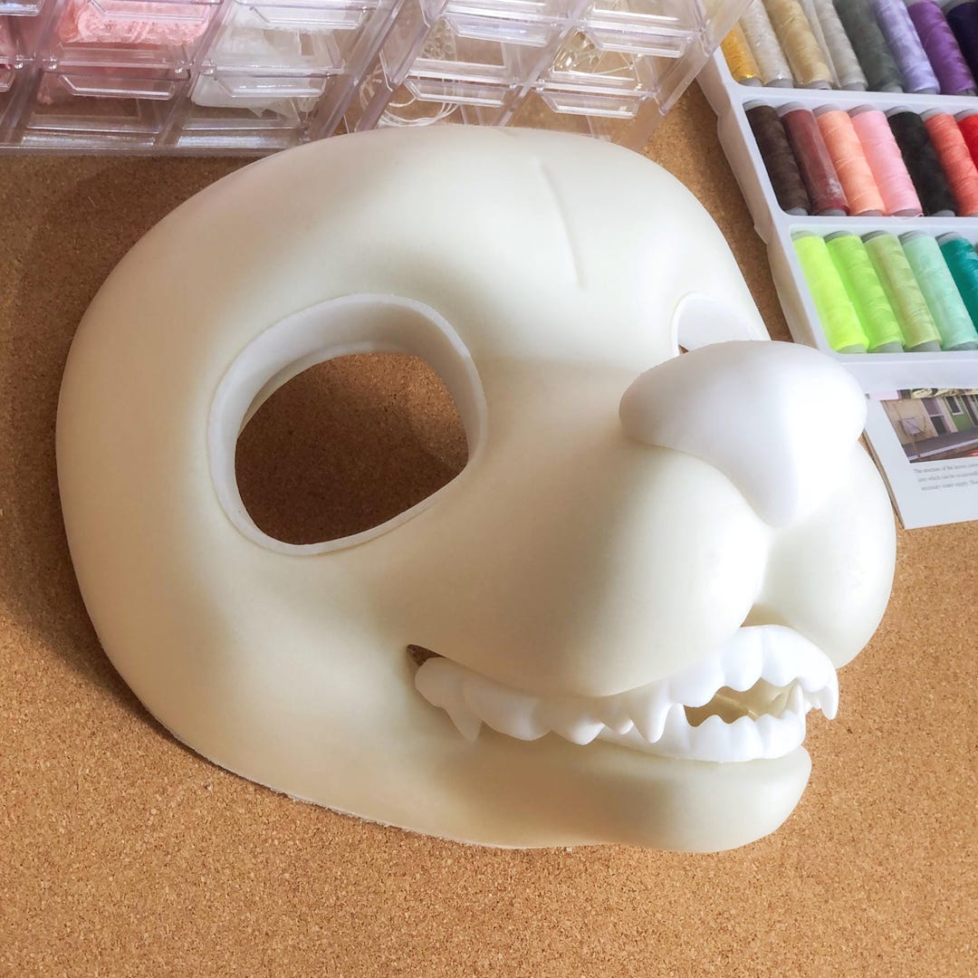 Foam Fursuit Head Base Long Muzzle American Style Animal Skull ...