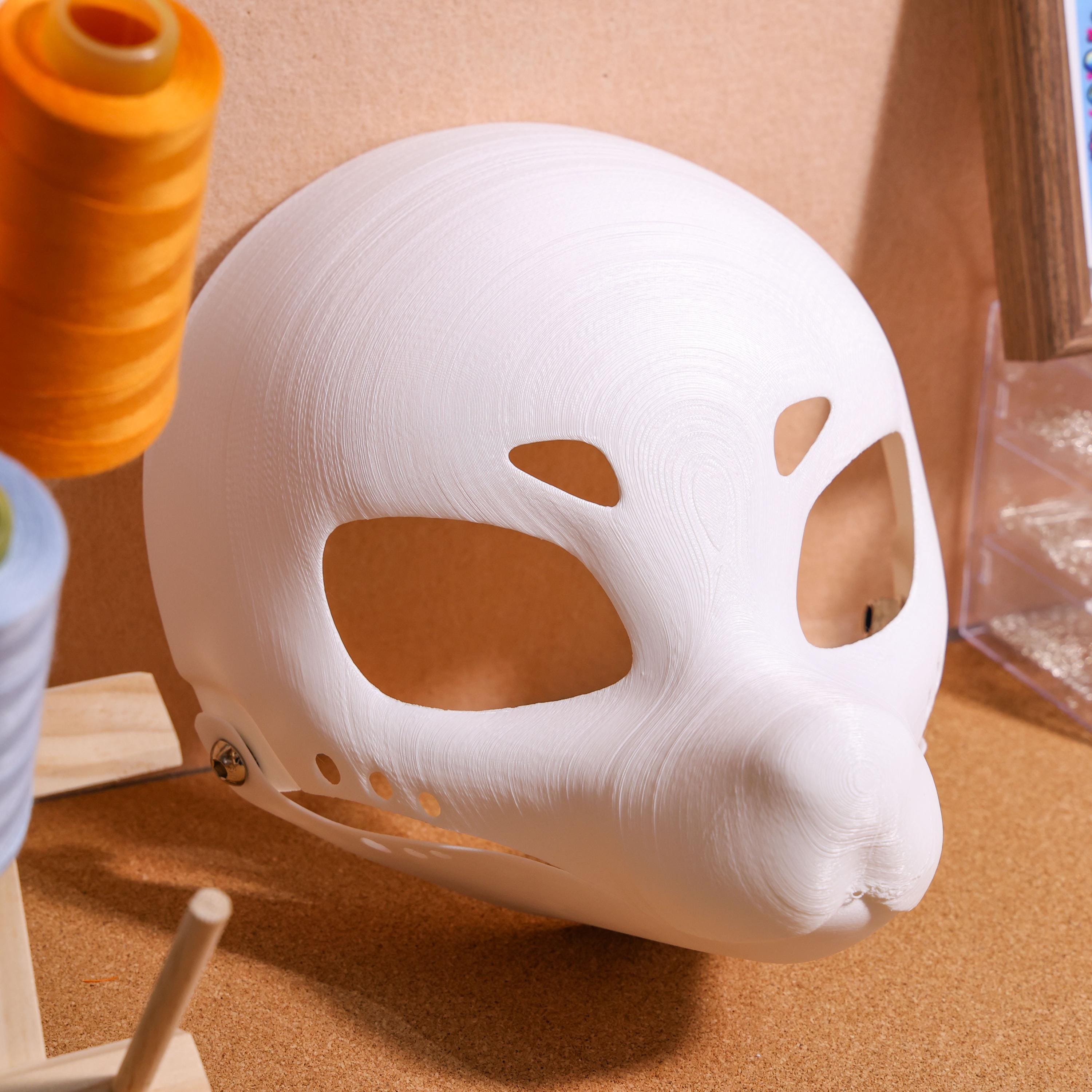 Furry Fursuit Moving Jaw Pointed Eye Head Base (kemono Series) 3D PLA ...