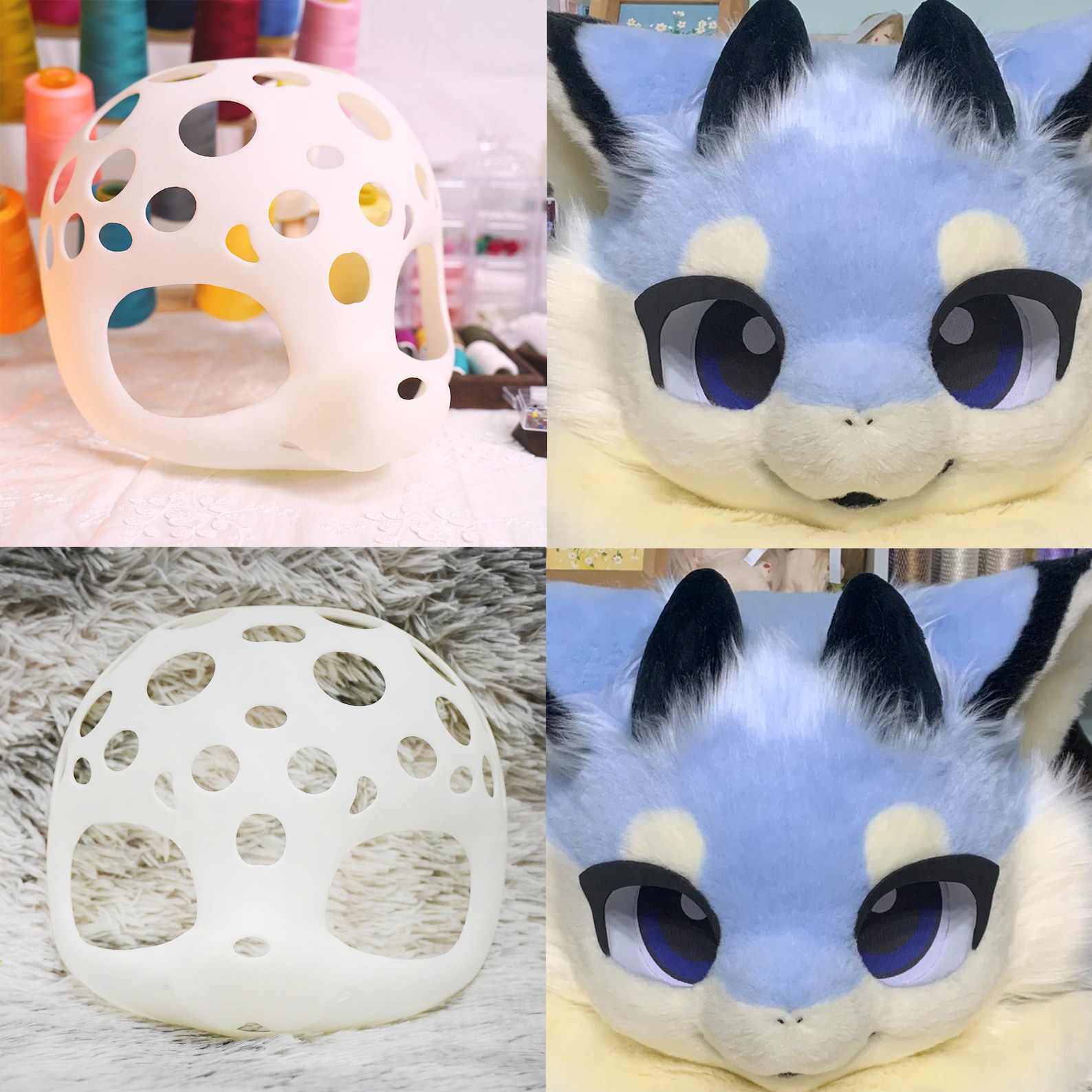 Cute Short Snout Head Base, Furry Fursuit, PLA 3D Print (kemono Series ...