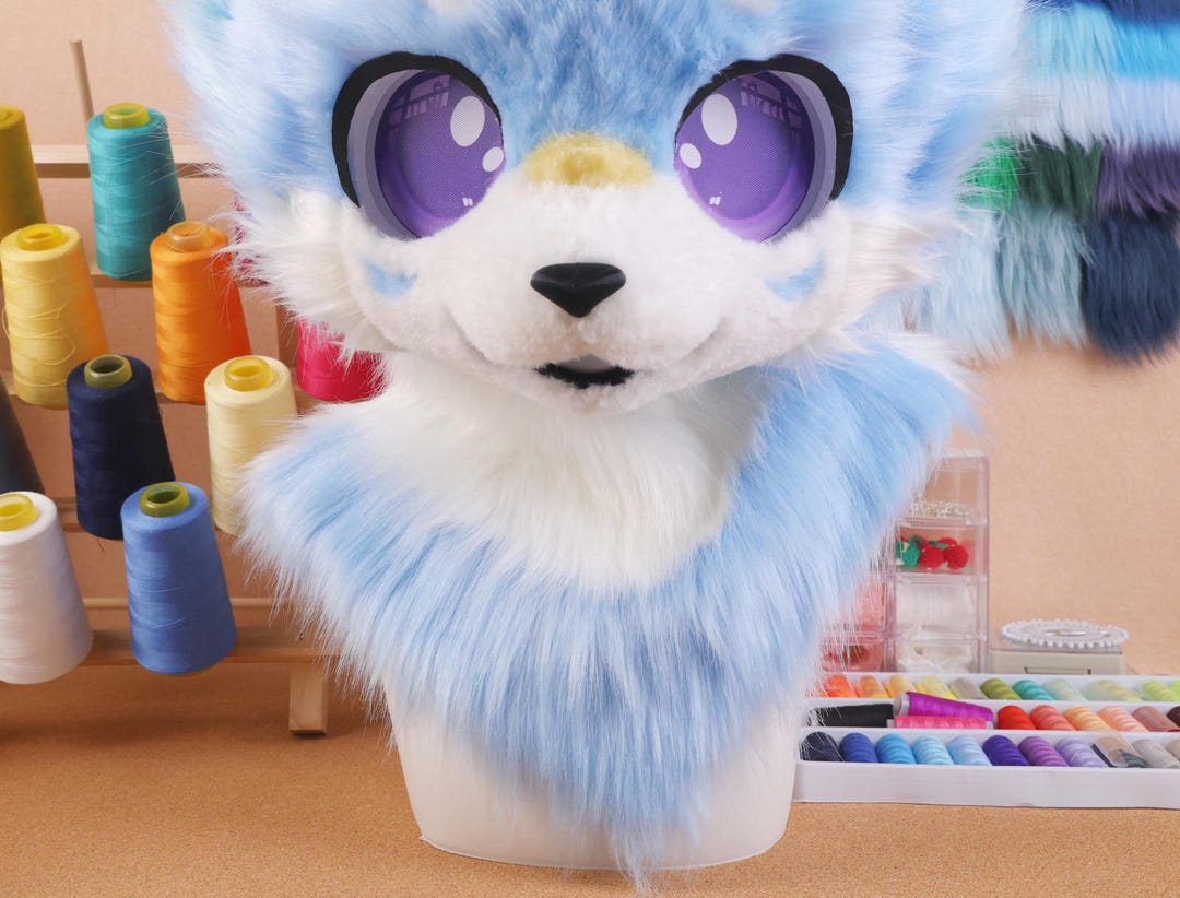 Fur Neck Collar for Fursuit or Kigurumi Furry Scarf Custom Color Neck ...