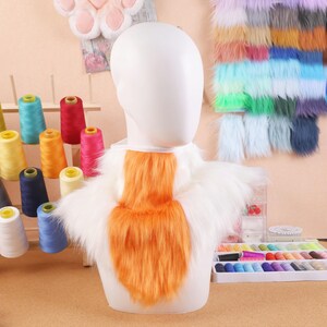 Fur Neck Collar for Fursuit or Kigurumi Furry Scarf Custom Color Neck ...