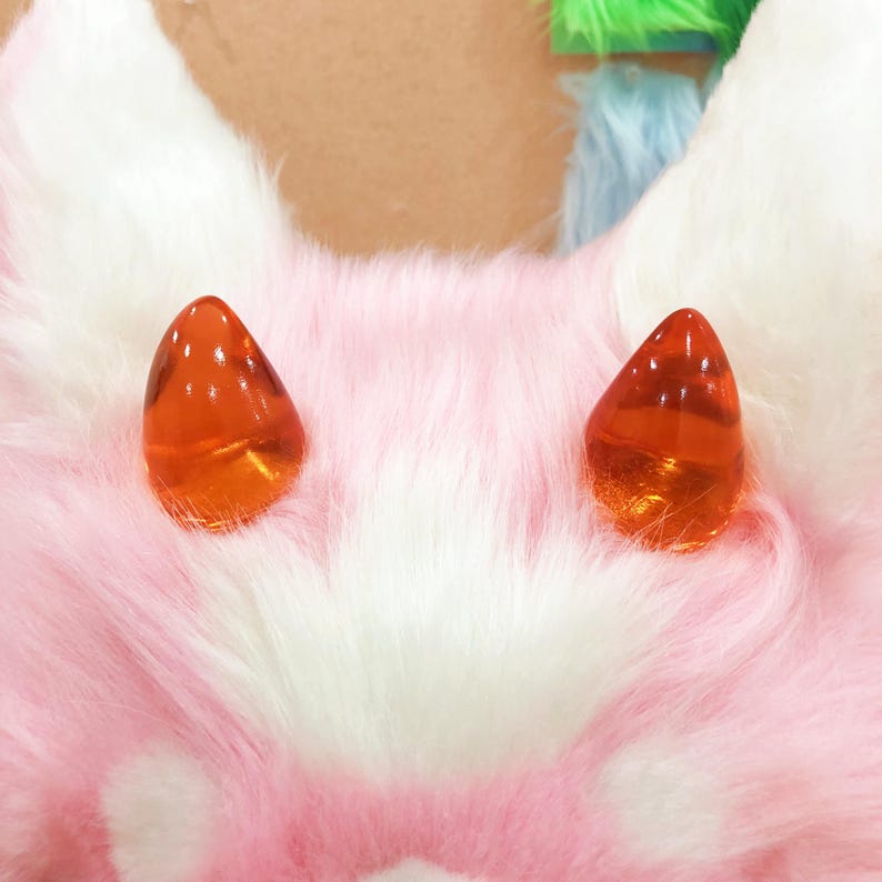 Mini Resin Demon Horns for Fursuit Cosplay Furry Customizable ...