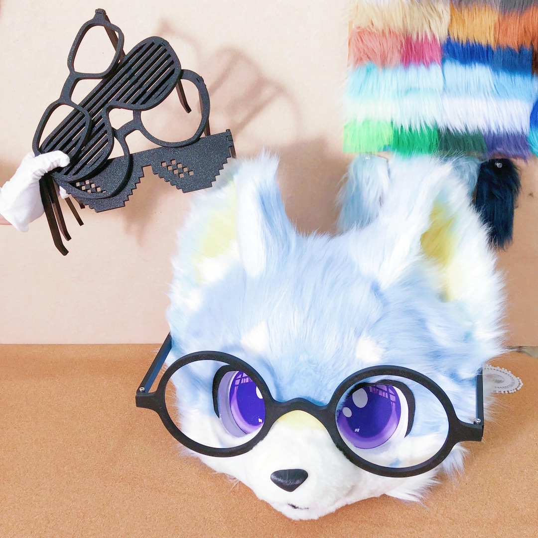 Fursuit Glasses Set 3D Printed Cosplay Accessories for Furry Costume ...