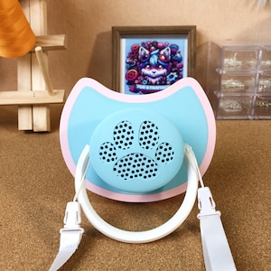 Pastel Pacifier Fan for Furry Fursuits – 3D Printed Hand Fan Wearable ...