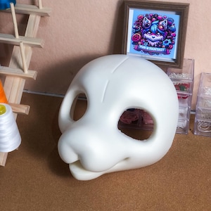 Foam Fursuit Head Base Long Muzzle American Style Animal Skull ...