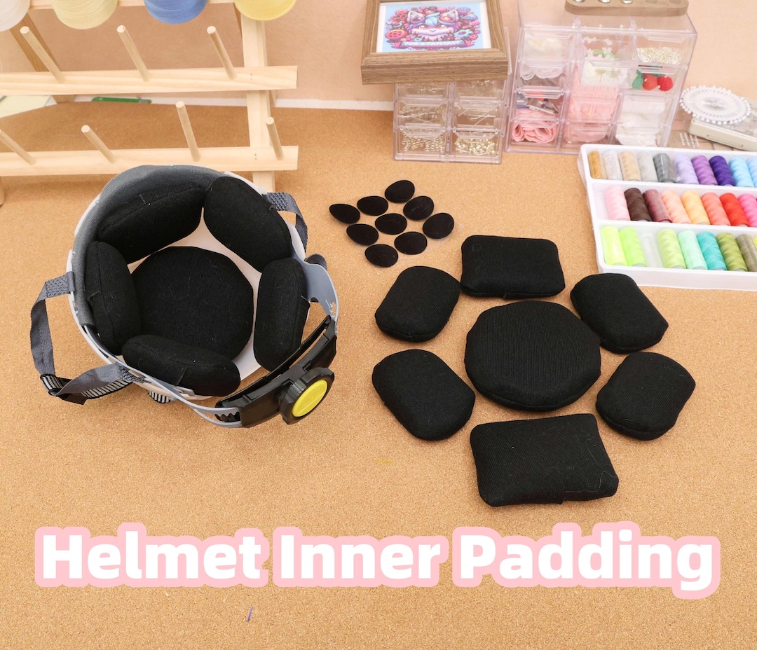 Fursuit Helmet Liner Padding Set 7-PCS Memory Foam Cushion Velcro DIY ...