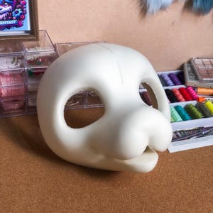 Foam Fursuit Head Base Long Muzzle American Style Animal Skull ...