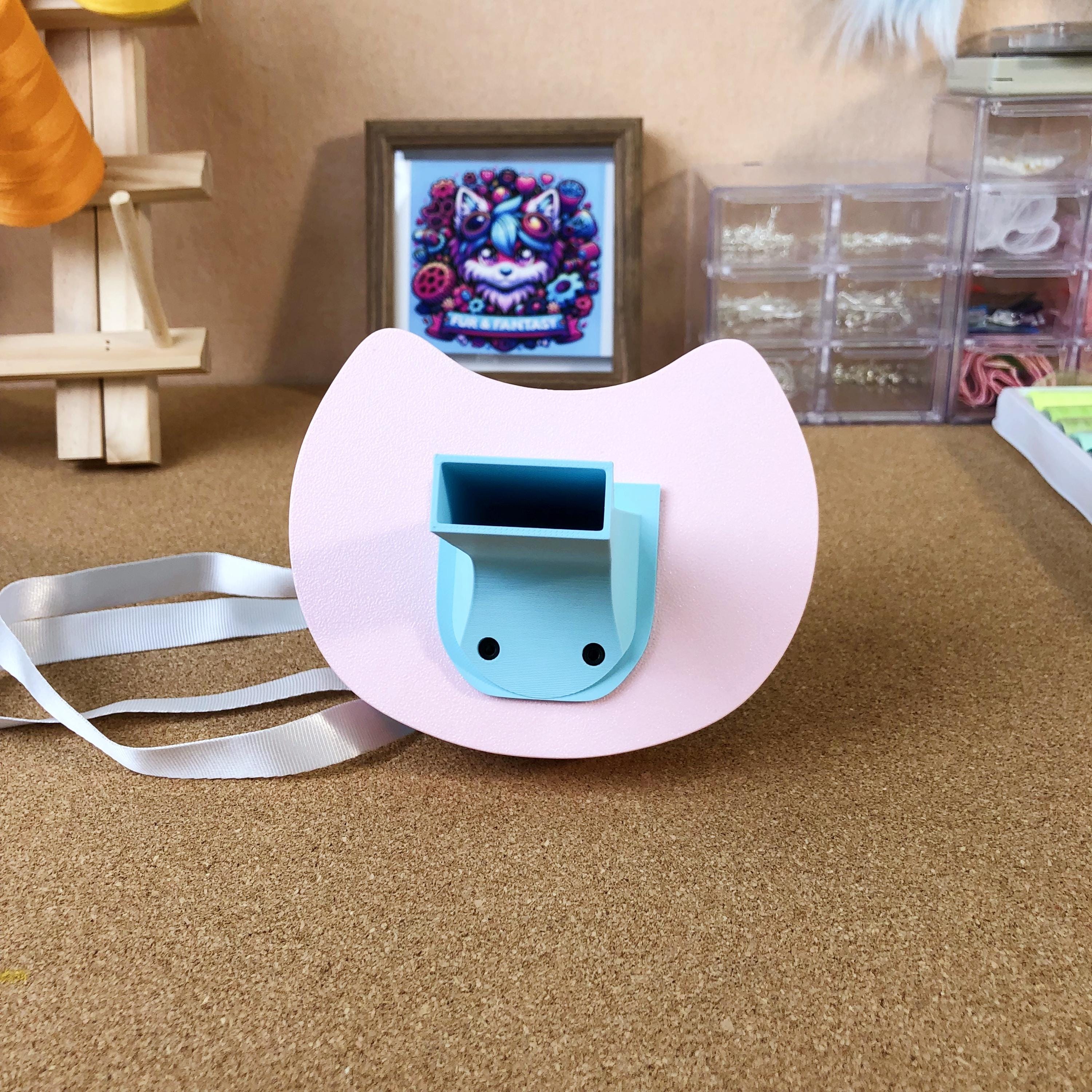 Pastel Pacifier Fan for Furry Fursuits – 3D Printed Hand Fan Wearable ...