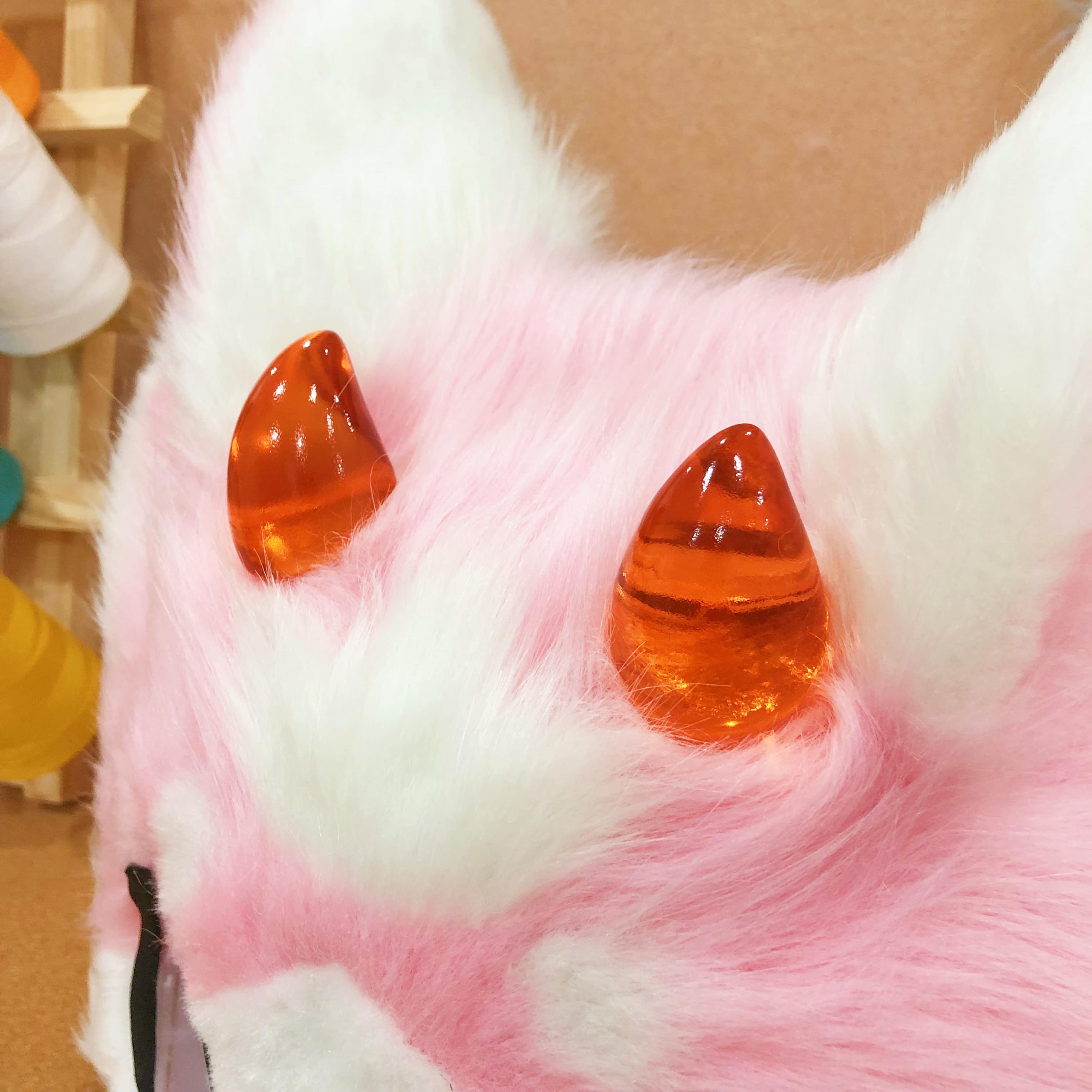 Mini Resin Demon Horns for Fursuit Cosplay Furry Customizable ...