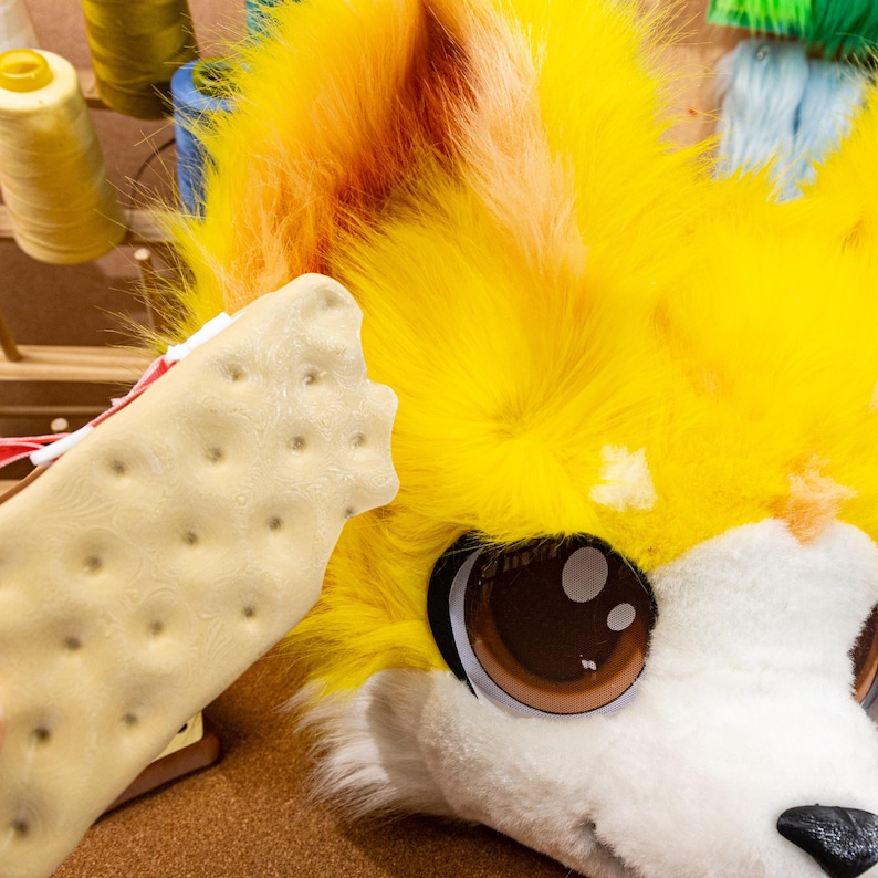 Biscuit Cookie Furry Fursuit Cooler Fan Mini Handheld Rechargeable 3D ...