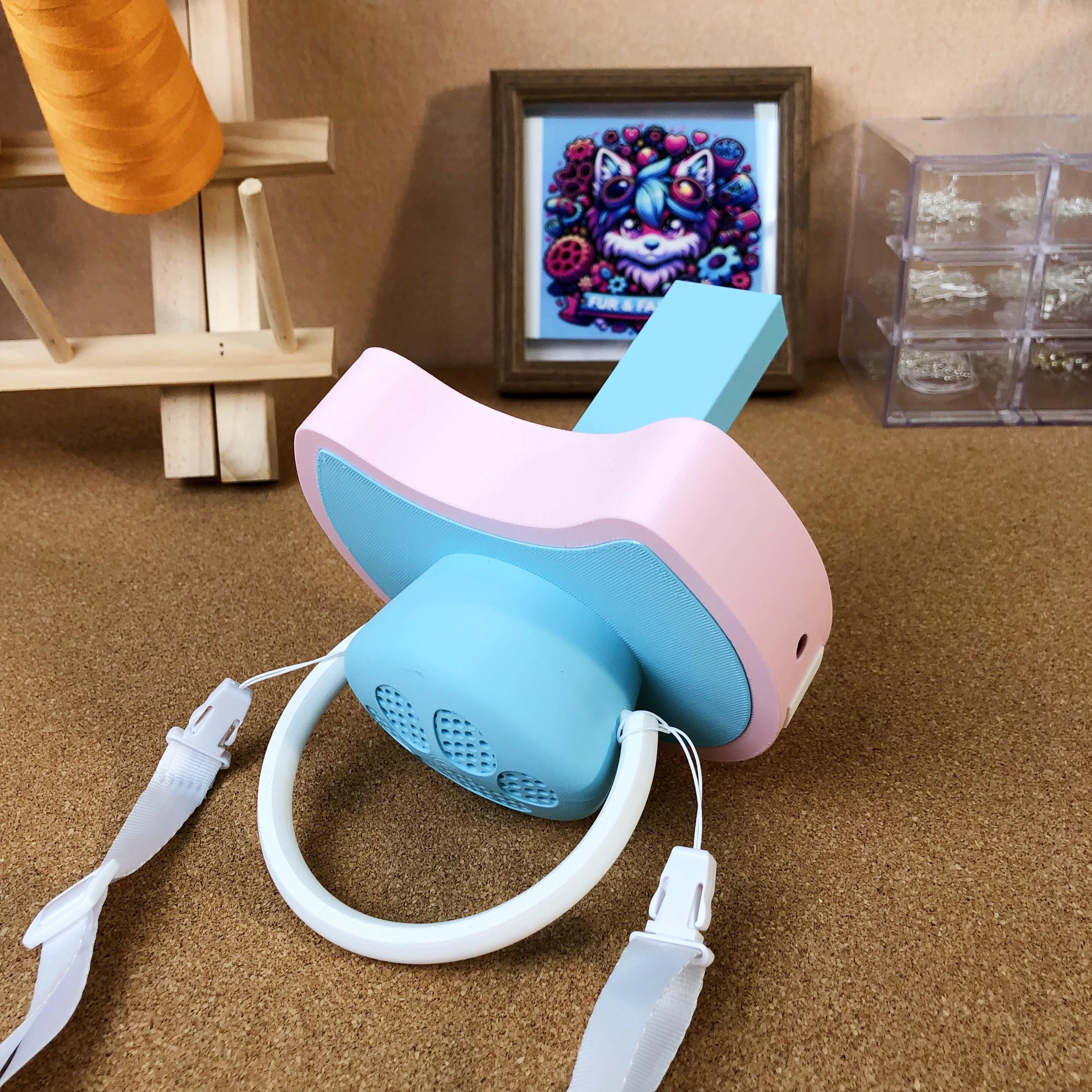 Pastel Pacifier Fan for Furry Fursuits – 3D Printed Hand Fan Wearable ...