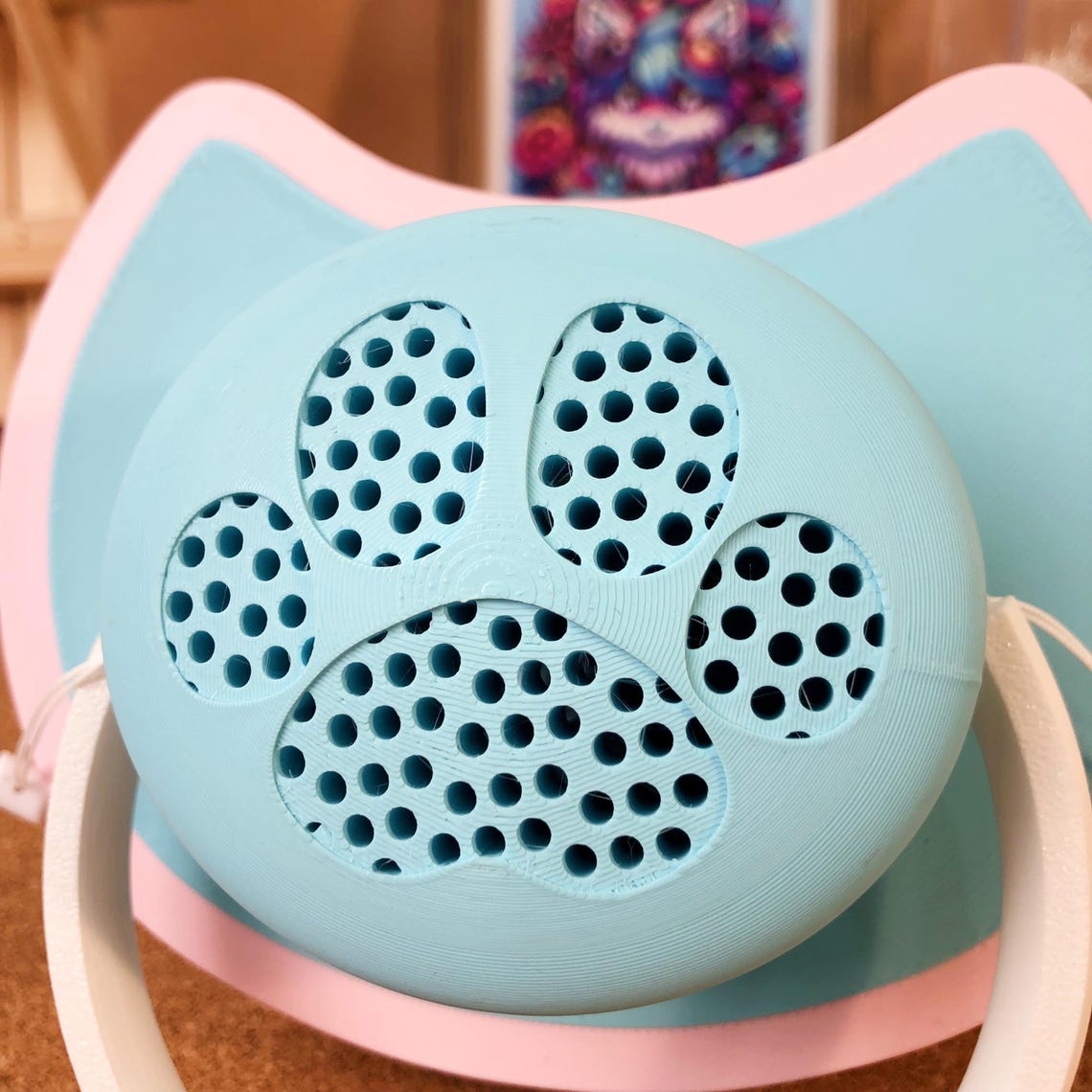 Pastel Pacifier Fan for Furry Fursuits – 3D Printed Hand Fan Wearable ...