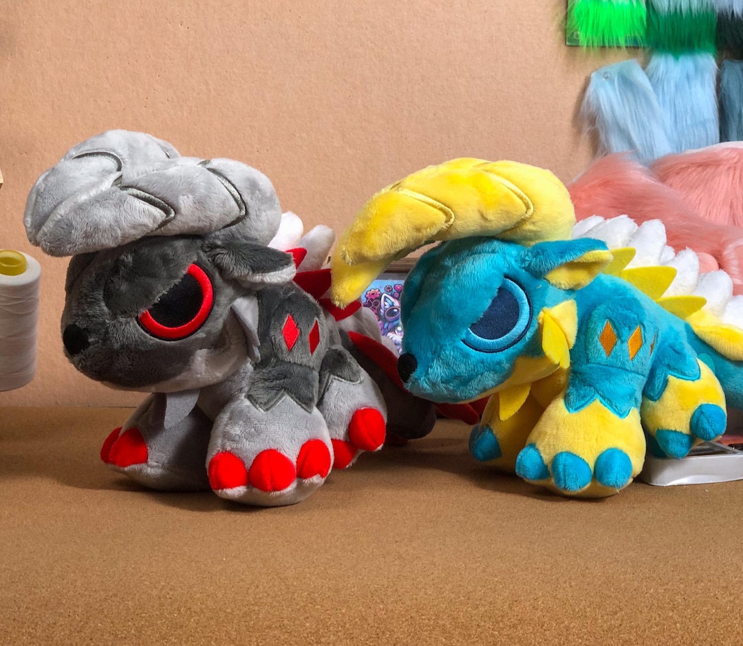 Monster Hunter Zinogre Stygian Zinogre Plush Toy 18.5in Soft Handmade ...