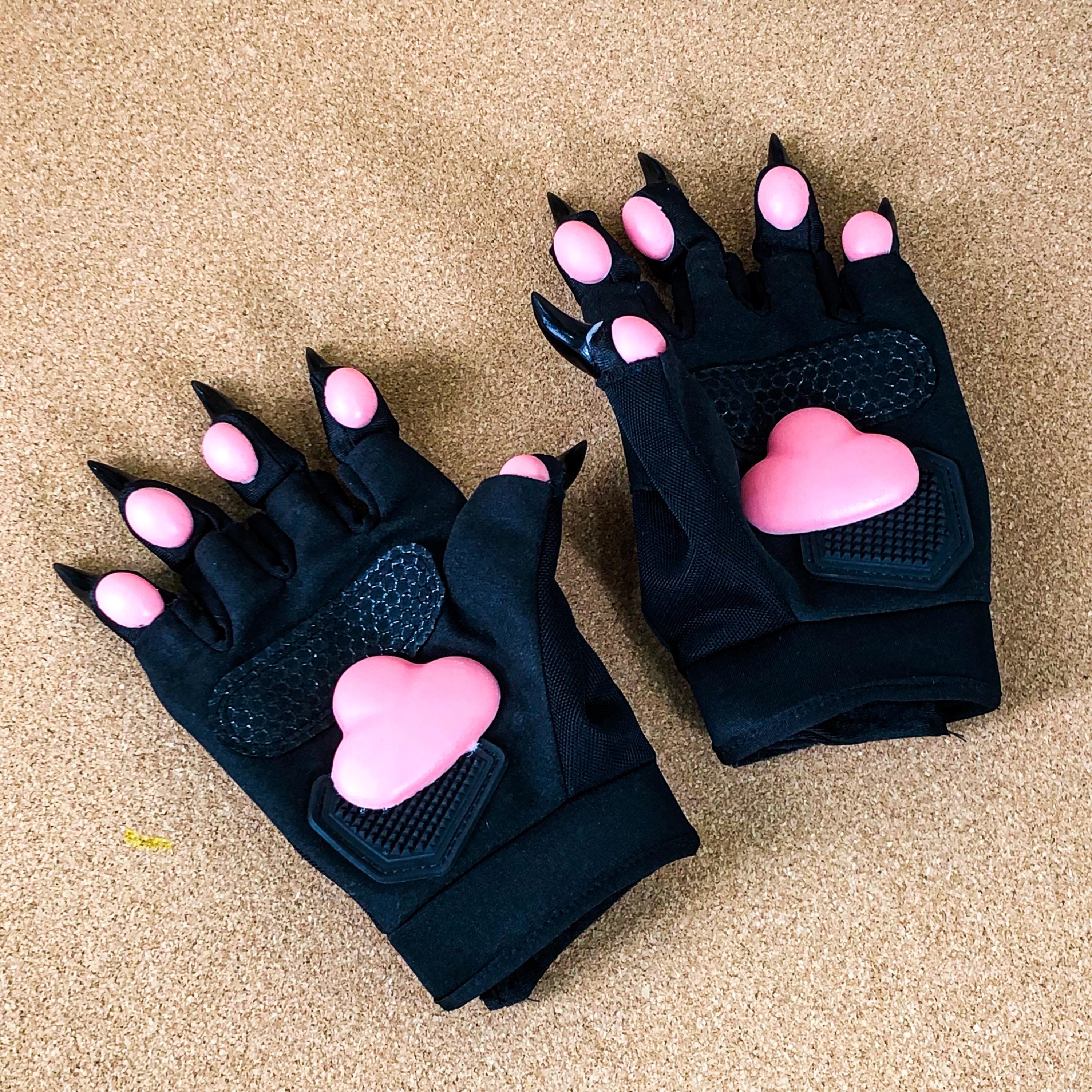 Beast Claw Cosplay Gloves With Sharp Acrylic Claws and Armor Knuckles ...