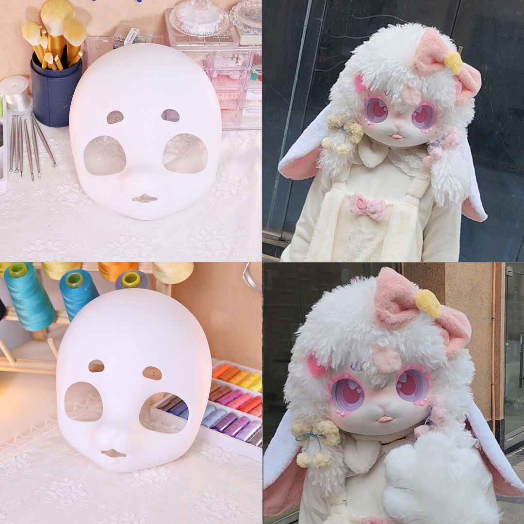 Fursuit Rabbit Skull Head Base, Bonus Mini Base, Furry Fursuit 3D Print ...