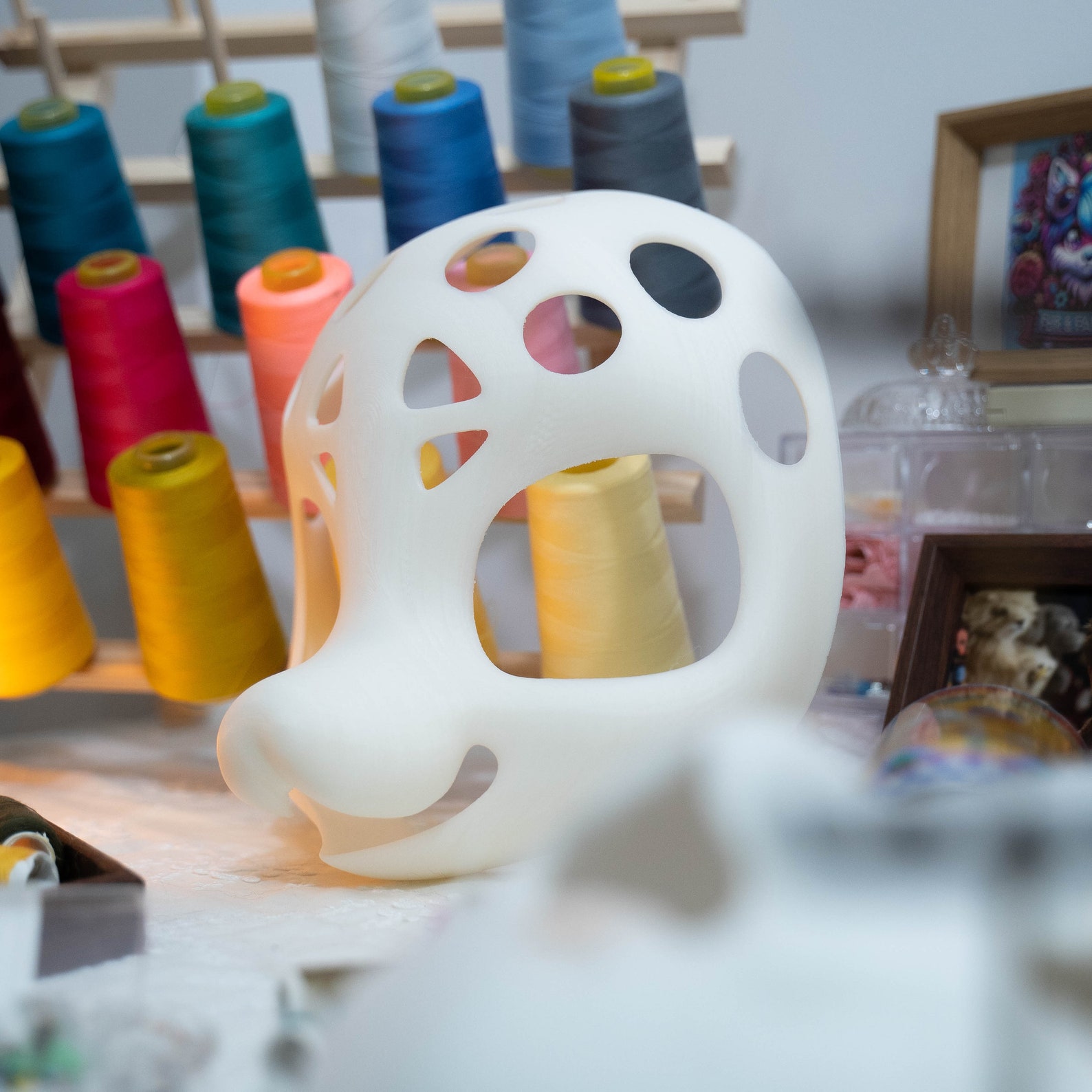 Feline Canine Head Base Smiling Face Short Snout Furry Fursuit 3D Print ...