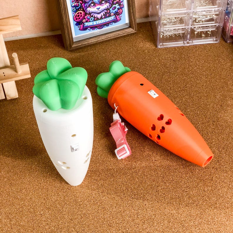 Carrot Fursuit Cooling Fan Wearable Neck Cosplay Accessory Rechargeable ...