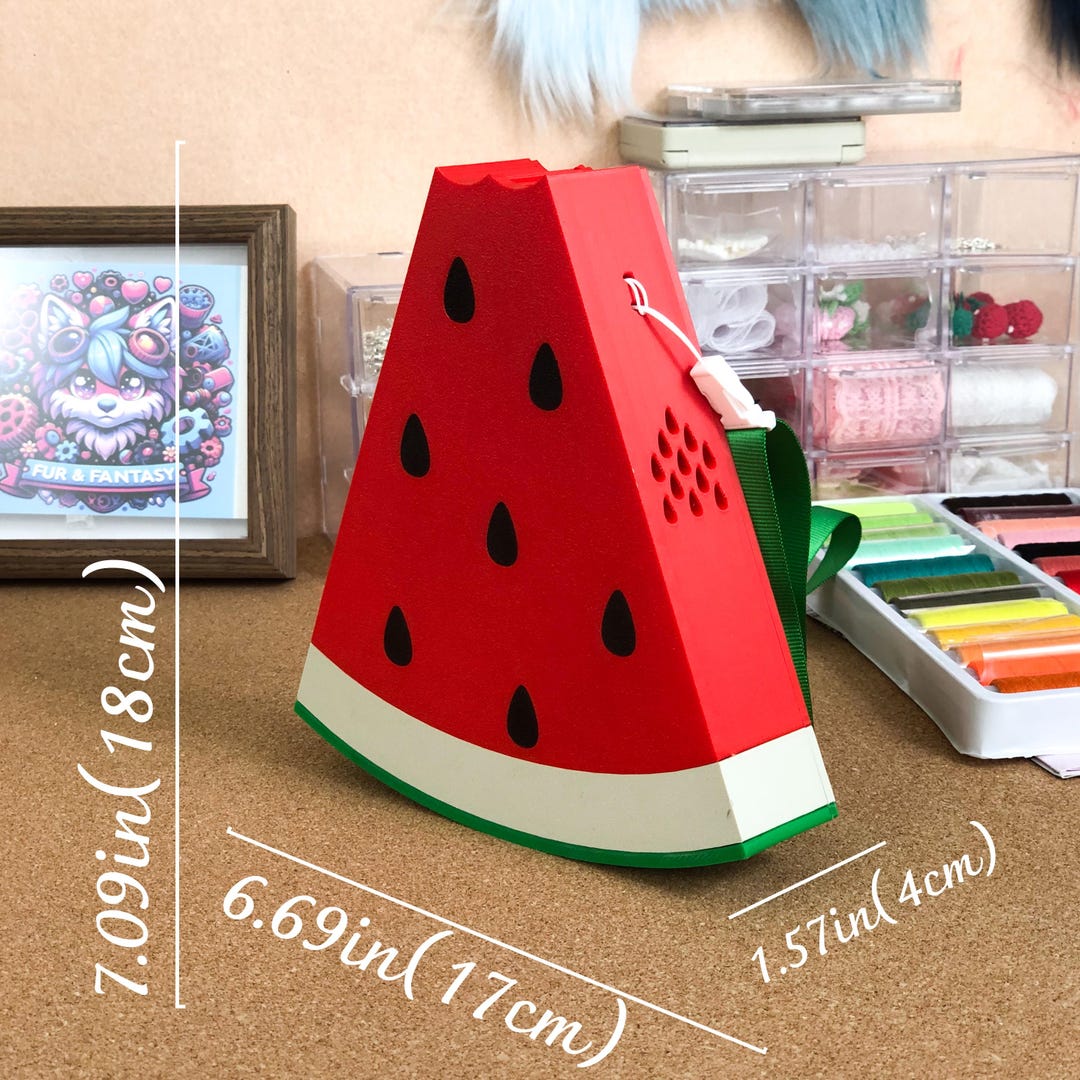 Watermelon Pizza Slice Fan Furry Fursuit Cooling Cosplay, 3D Printed ...