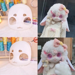Square Face Rabbit Head Base Furry Fursuit, Bonus Mini Base, PLA 3D ...