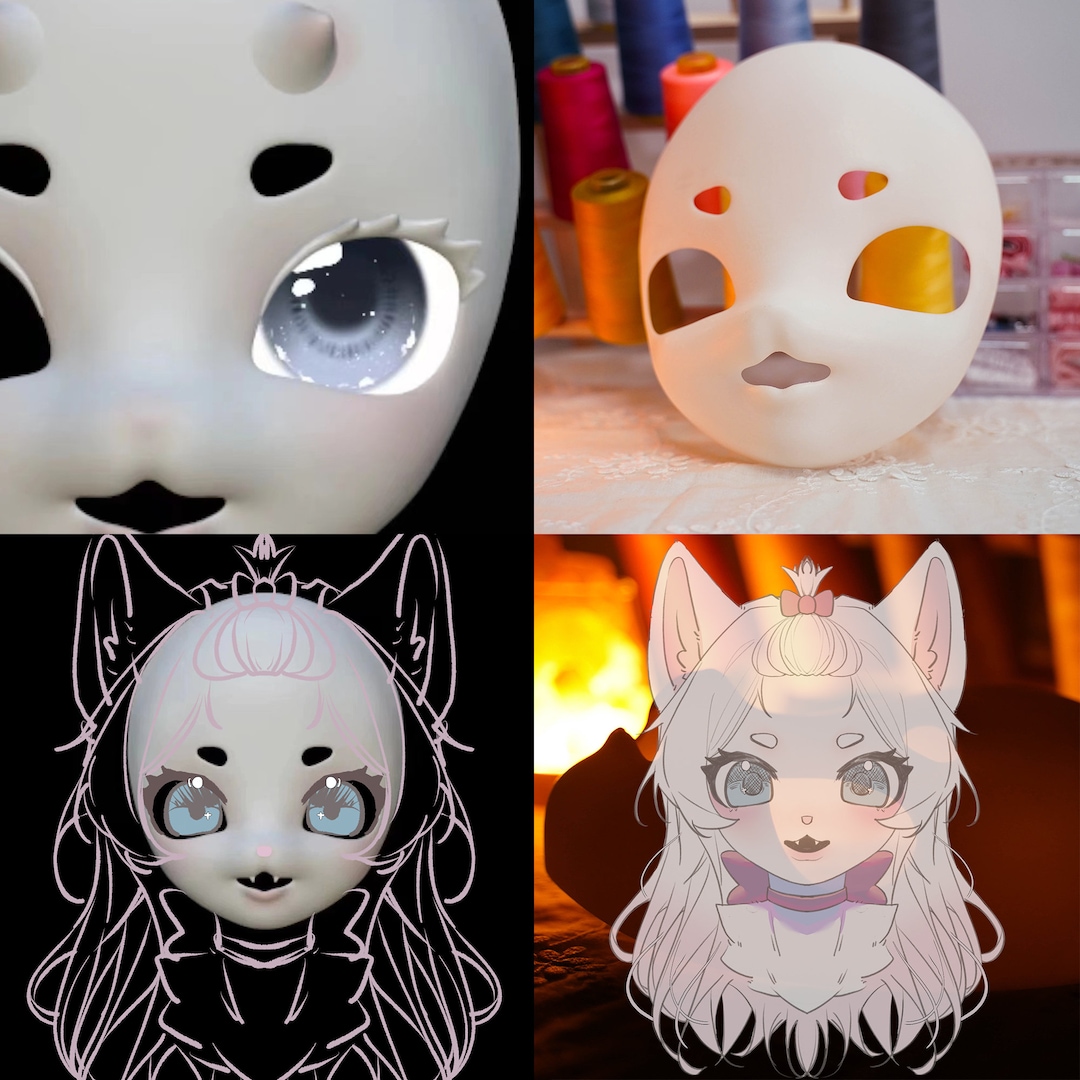 Little Imp Halloween Head Base Furry Face Fursuit Resin 3D Print (kig ...