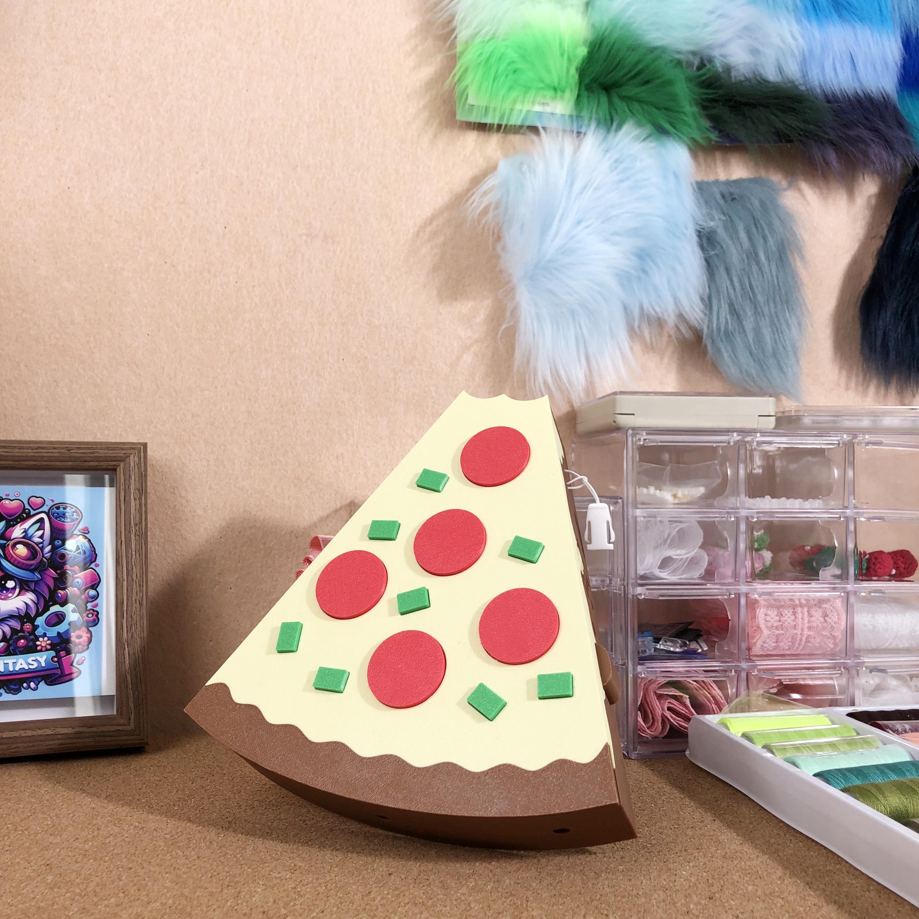 Pizza Slice Fan Furry Fursuit Cooling Cosplay Hand Fan, 3D Printed ...