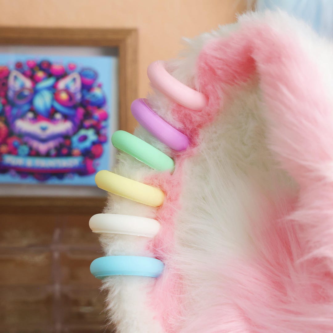 Furry Ear Cuffs Set Clip on Accessories for Fursuit Cosplay Costume ...