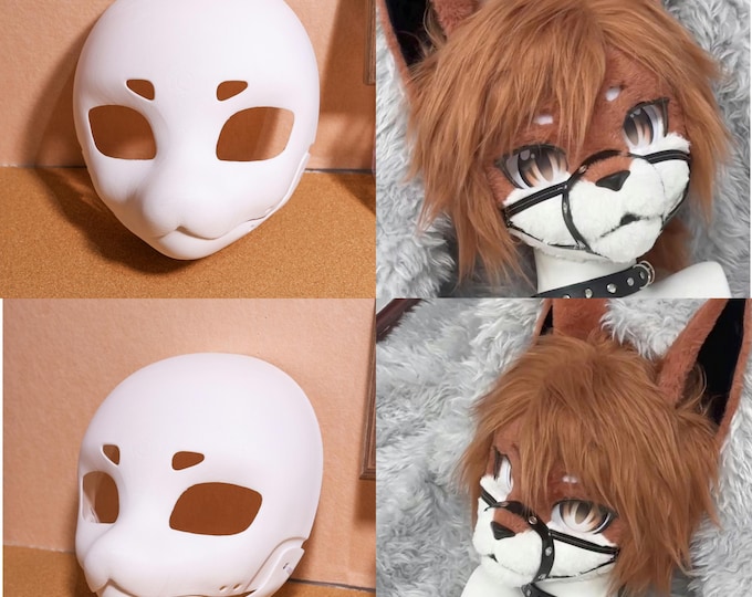 Cute Short Snout Head Base, Furry Fursuit, PLA 3D Print (kemono Series ...