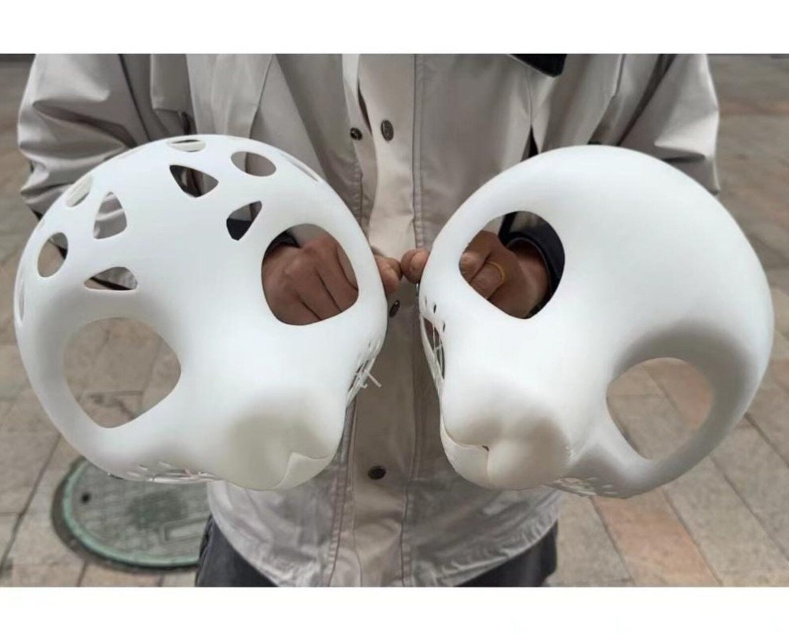 Furry Fursuit Moving Jaw Head Base 3D Print Round Eyes Kemono Cosplay ...