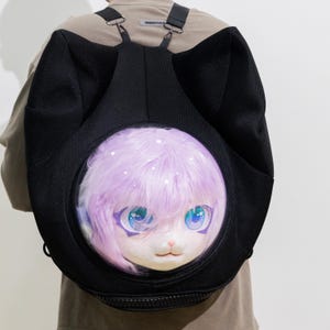 Furry Fursuit Head Display Backpack Acrylic Dome Window Cosplay Travel ...