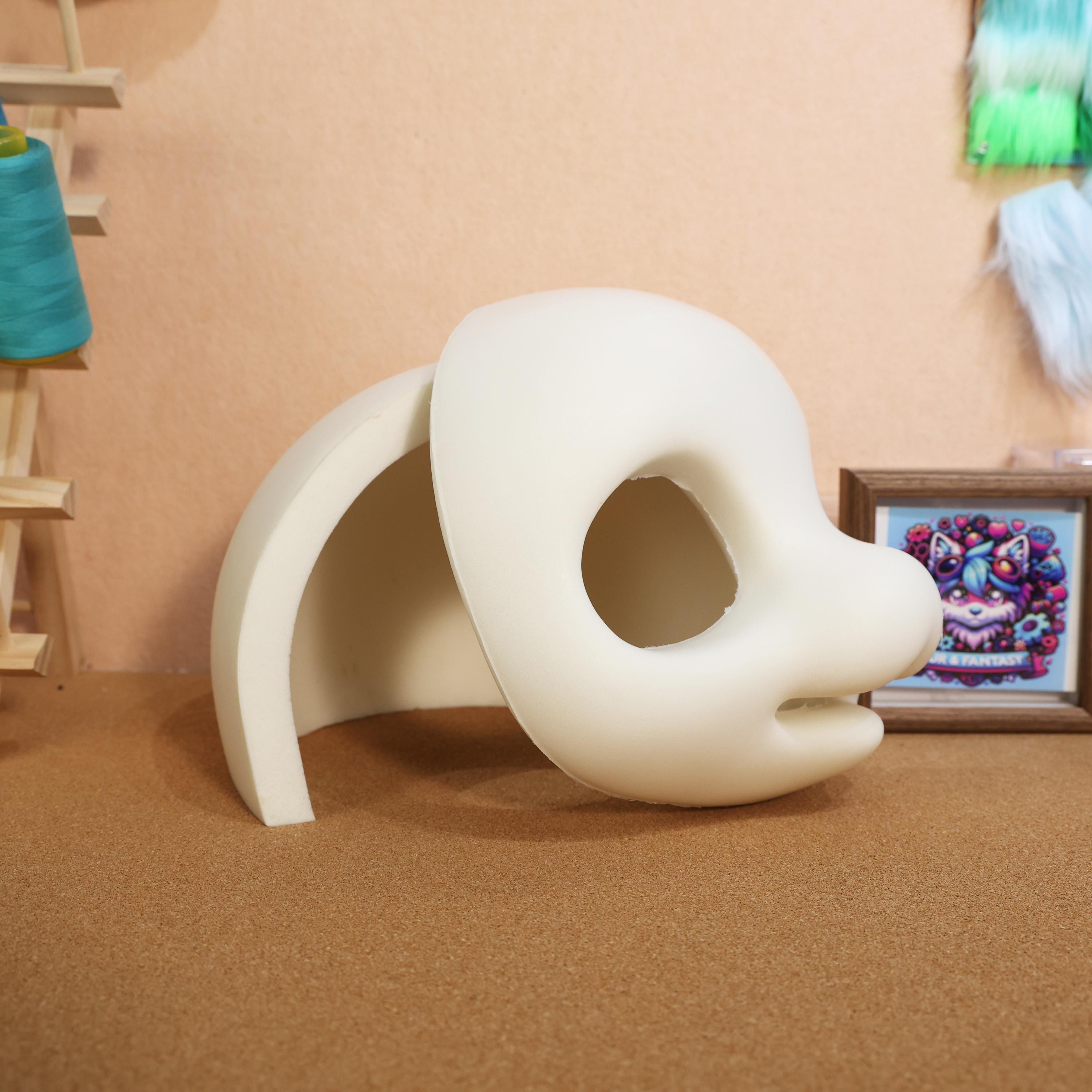 Foam Back Head Fursuit Molding Foam Headpiece for Custom Masks, Fursona ...