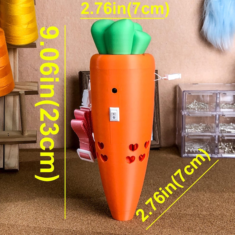 Carrot Fursuit Cooling Fan Wearable Neck Cosplay Accessory Rechargeable ...