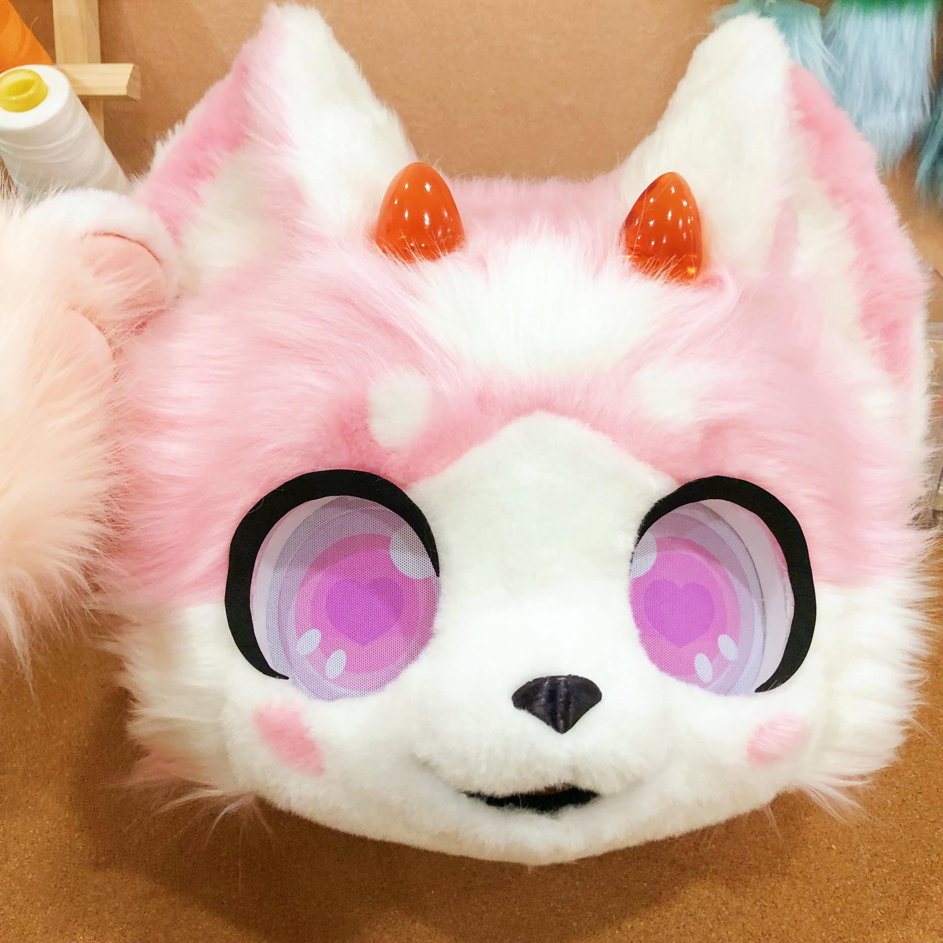 Mini Resin Demon Horns for Fursuit Cosplay Furry Customizable ...
