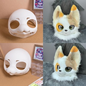 Moving Jaw Fursuit Head Base Canine Mask 3D Printed B5 PLA Dog Wolf ...