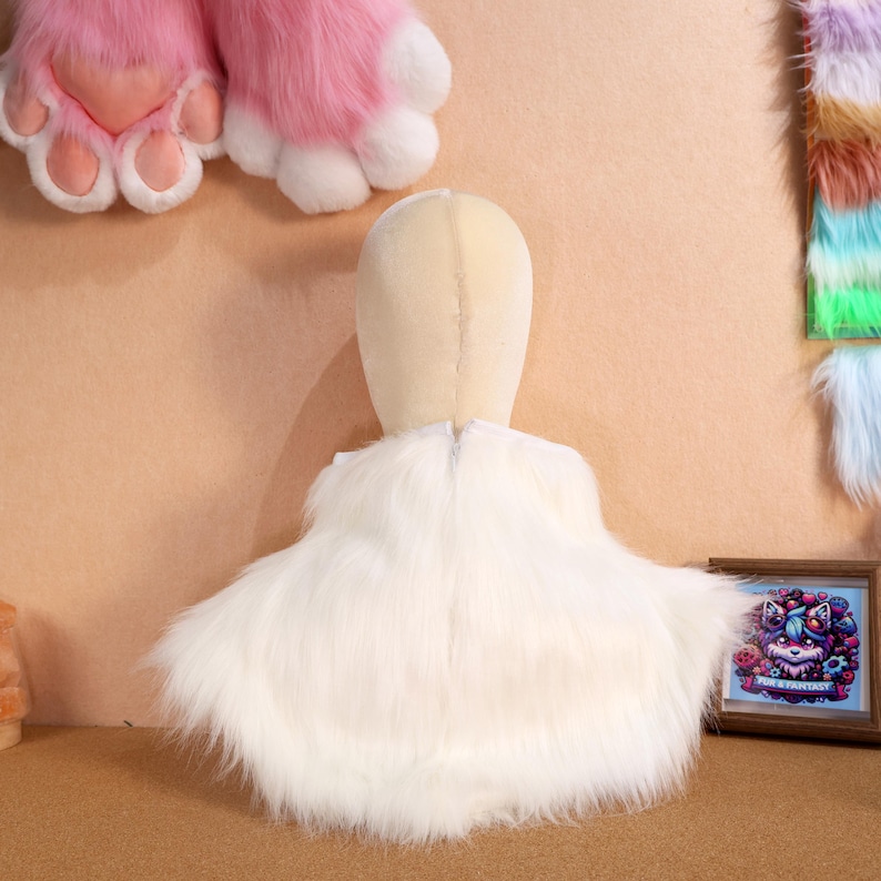Fursuit Scarf Custom Color Furry Neck DIY Cover Faux Fur Kigurumi Bib ...
