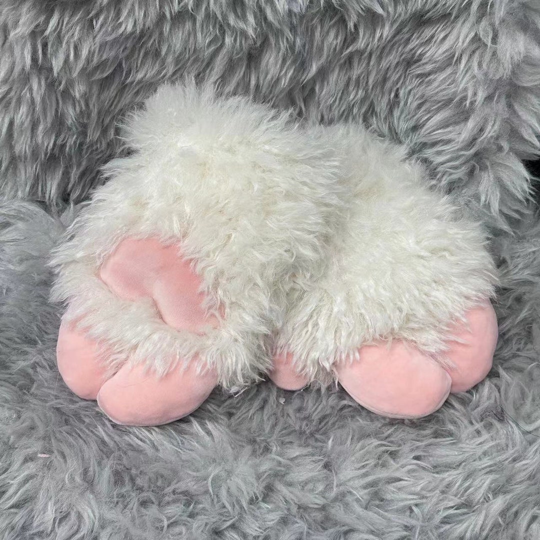 Sheep Hoof Furry Paws Pair Fursuit Soft-haired Gloves, Pre-made Pet ...