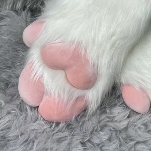Sheep Hoof Furry Paws Pair Fursuit Soft-haired Gloves, Pre-made Pet ...