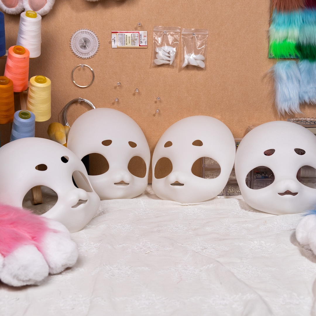 Doodoo Kig Head Base With Furry Face Option, Fursuit (kig Series) Resin ...