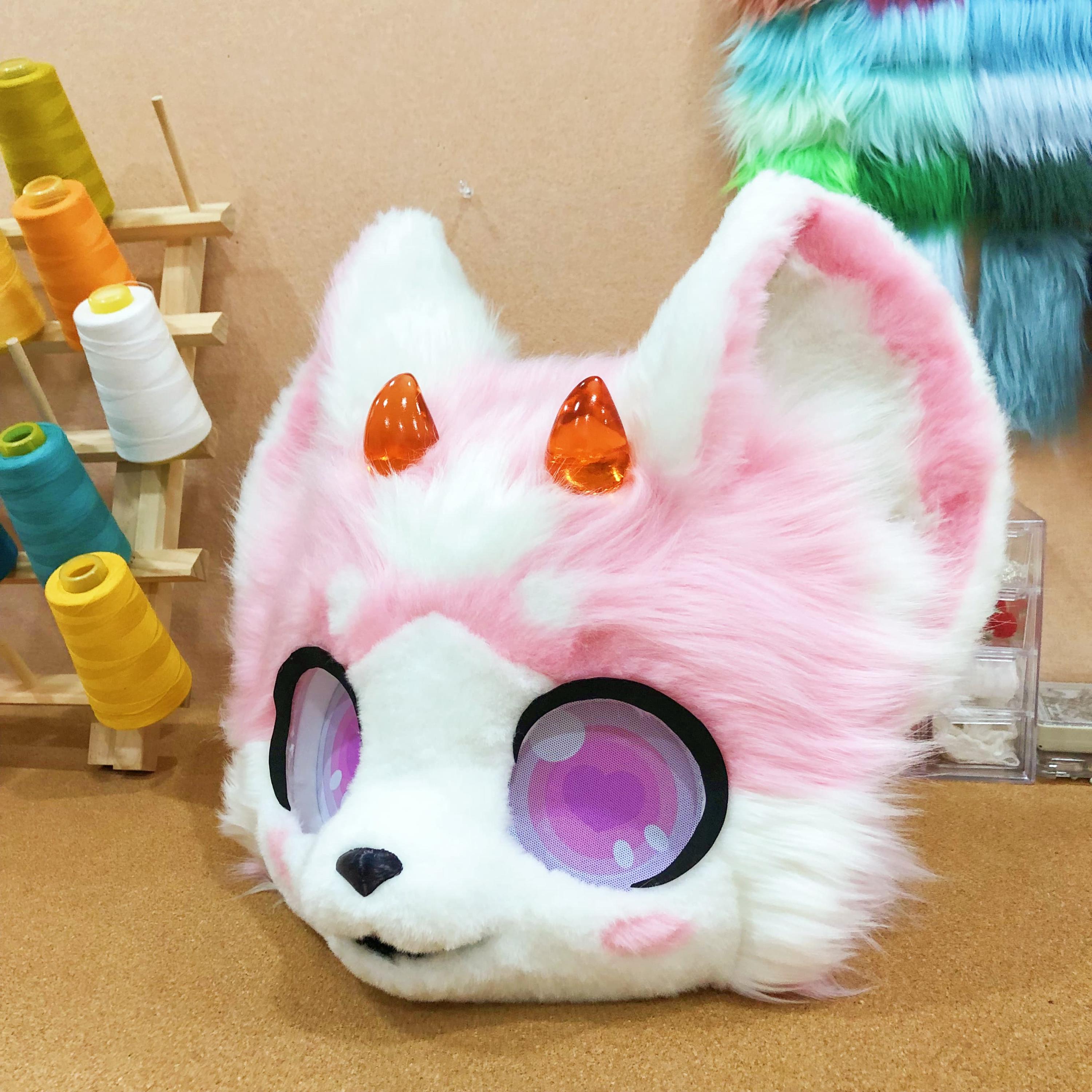 Mini Resin Demon Horns for Fursuit Cosplay Furry Customizable ...
