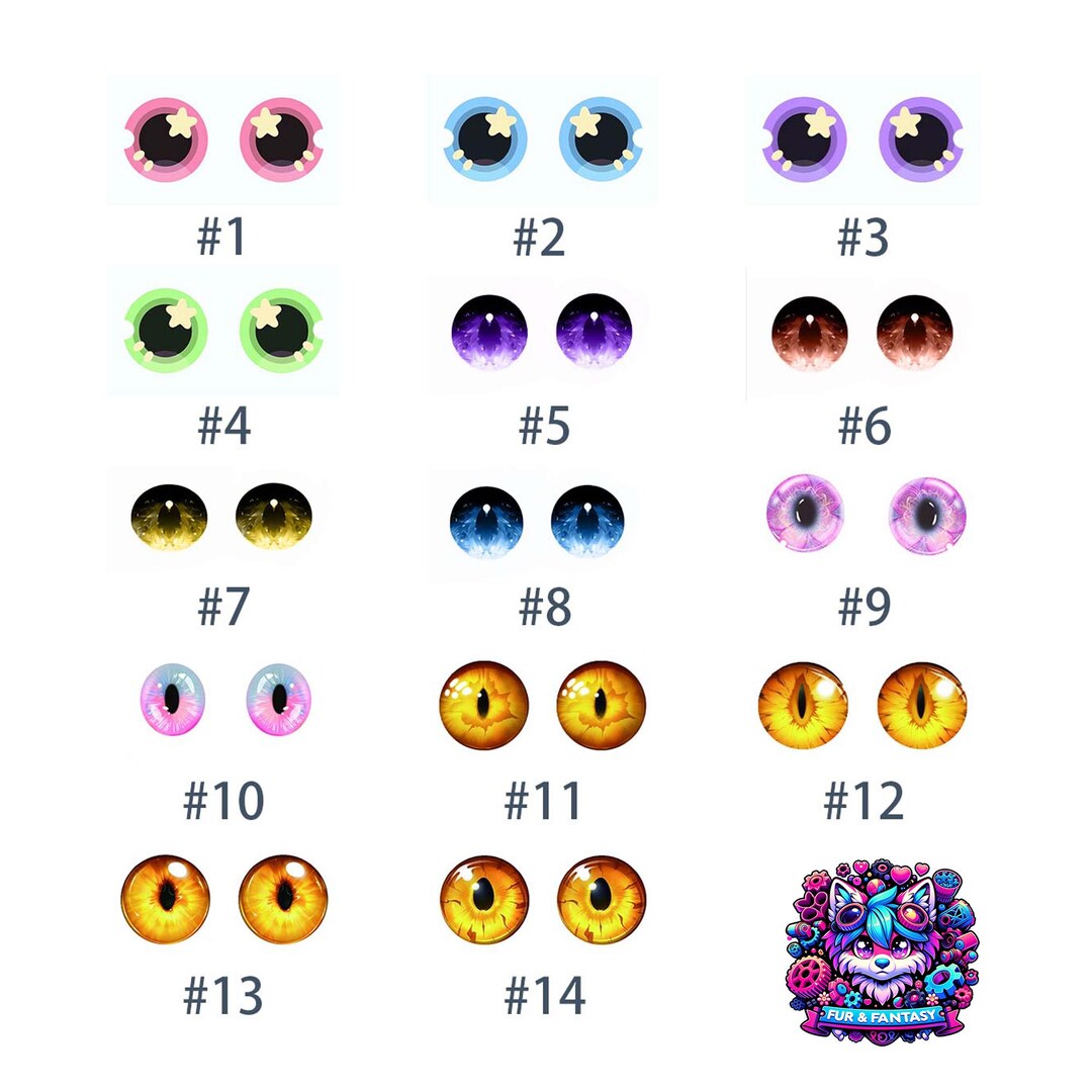 Eye Mash for Furry Fursuit - Customized Order Waterproof, See-through ...