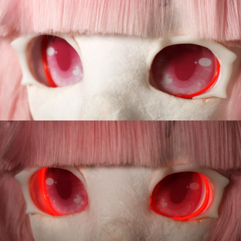 Fursuit LED Tracking Eyes Flexible EL Light Strip for Cosplay, 10 ...