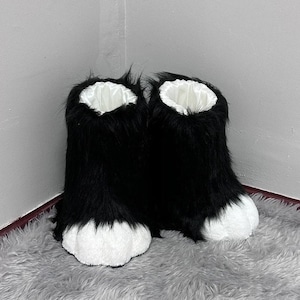 Fursuit Feet Furry Paw Shoes Cosplay Slipper Straight Boots ...