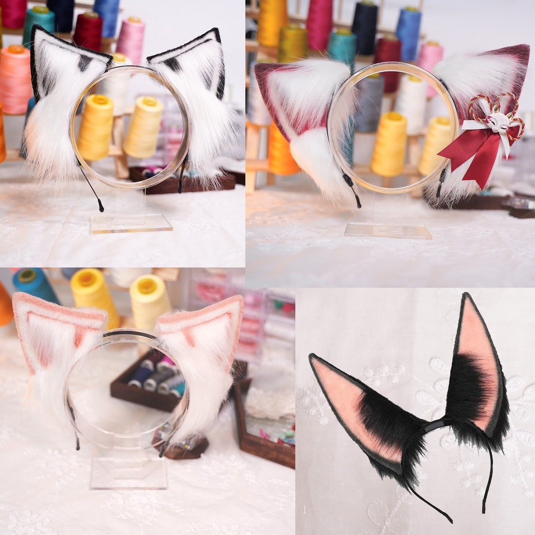 Electric Furry Ear Headband Fursuit Ears, Pre Made, Pet Play Handmade ...