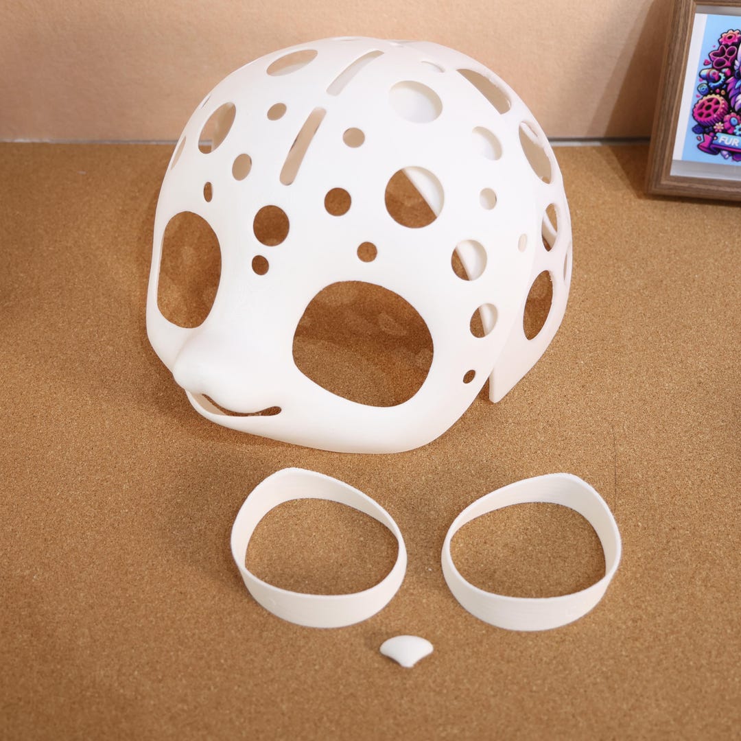 Fursuit Short Snout Skull Head Base Costume Making Cosplay 3D Printed ...
