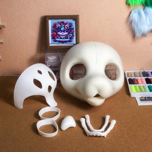 Foam Fursuit Head Base Long Muzzle American Style Animal Skull ...