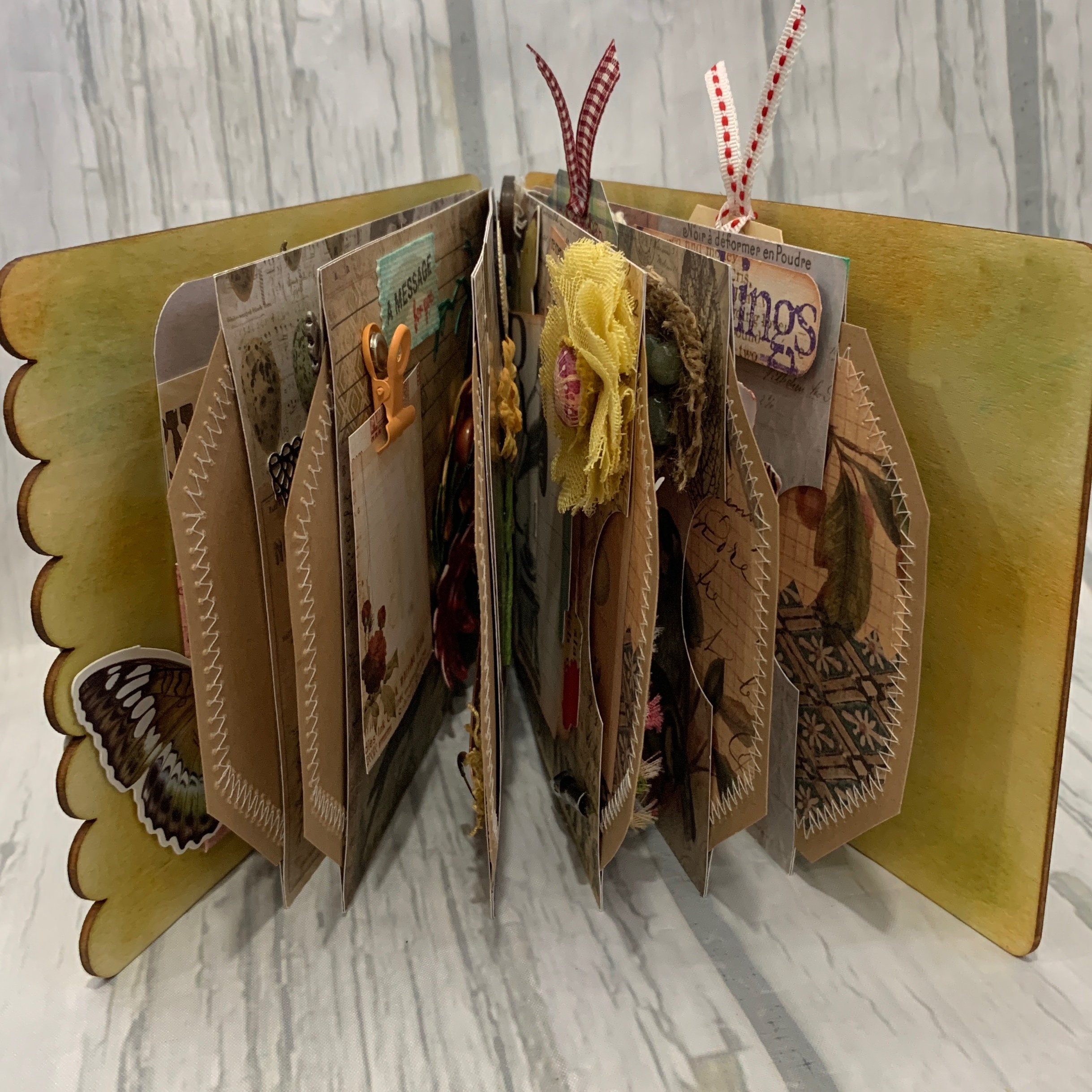 MEMORIES Wood Covered Chipboard Photo Journaling Scrapbook Scrapbooking ...