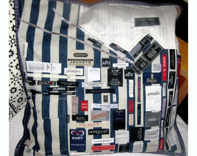 Clothing Labels Cushion Cover - Etsy