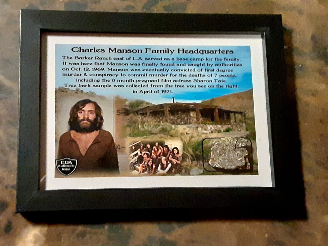 CHARLES MANSON RELIC Artifact Sample Helter Skelter Certificate of ...