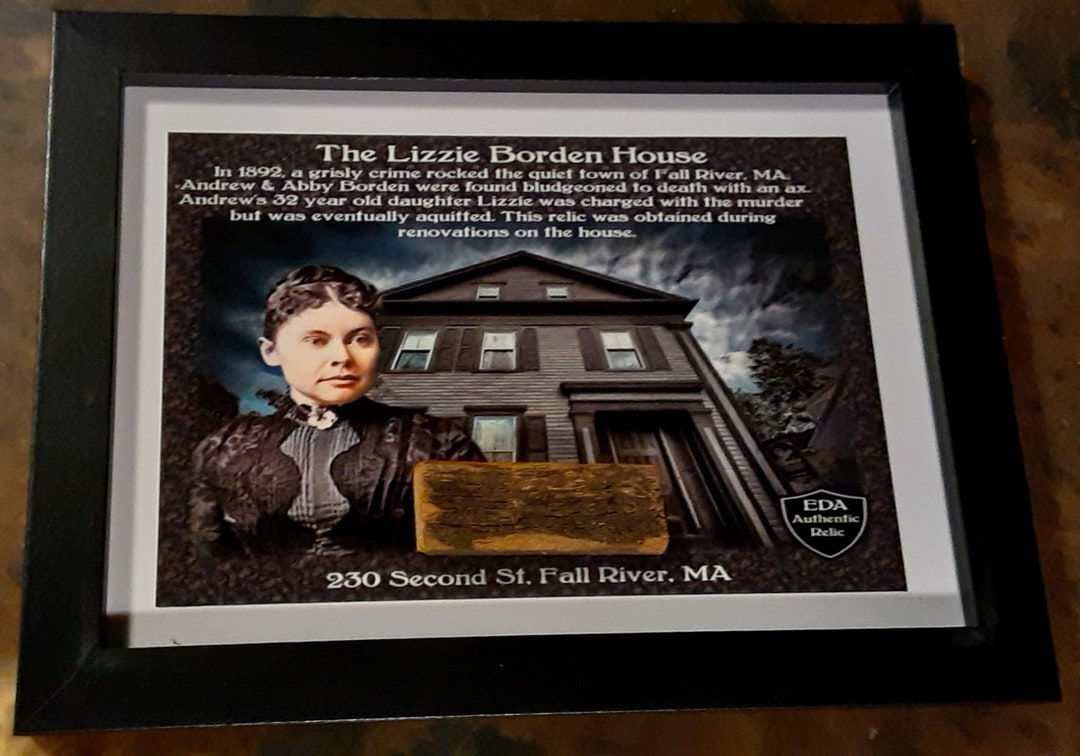 1892 the LIZZIE BORDEN House Wood Relic Artifact Sample LIMITED Edition With Certificate of ...