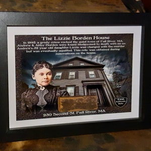 1892 the LIZZIE BORDEN House Wood Relic Artifact Sample LIMITED Edition With Certificate of ...